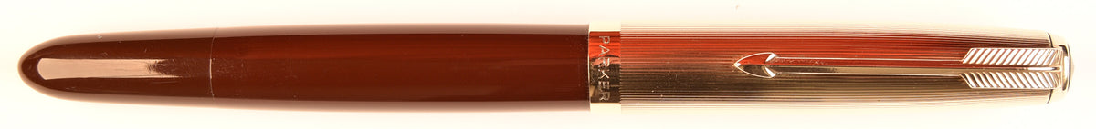 Parker 51 Custom Vacumatic pen & pencil in cordovan brown, Gold caps ...